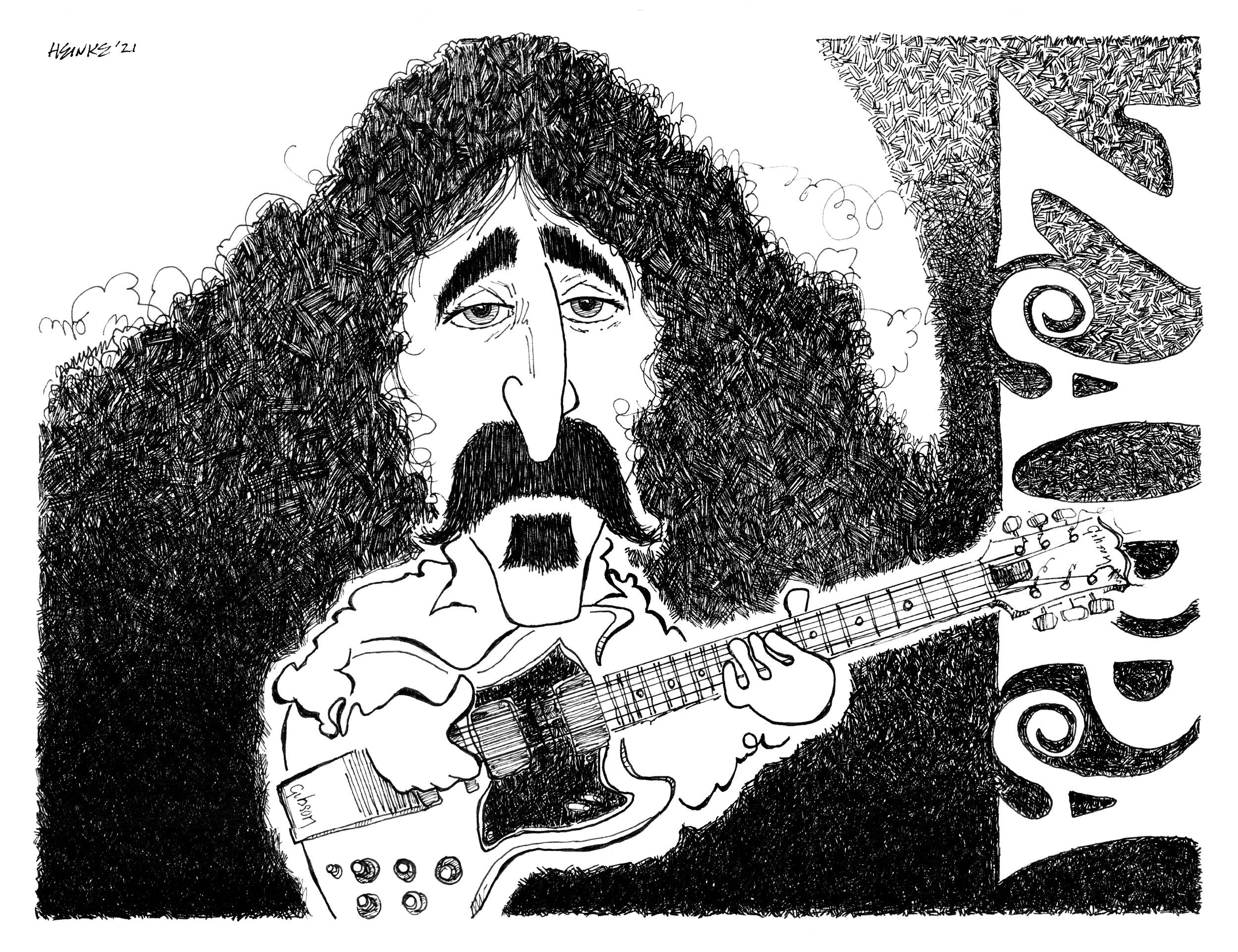 Frank Zappa Illustration, Limited Print on Archival Acid-free Paper ...