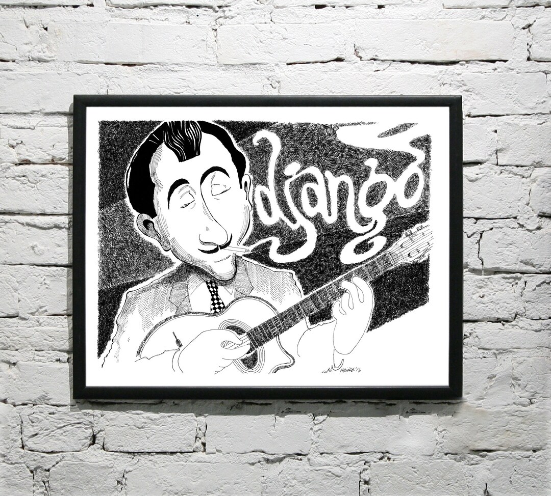 Django Reinhardt Illustration, Limited Edition Print, Hand-signed and ...