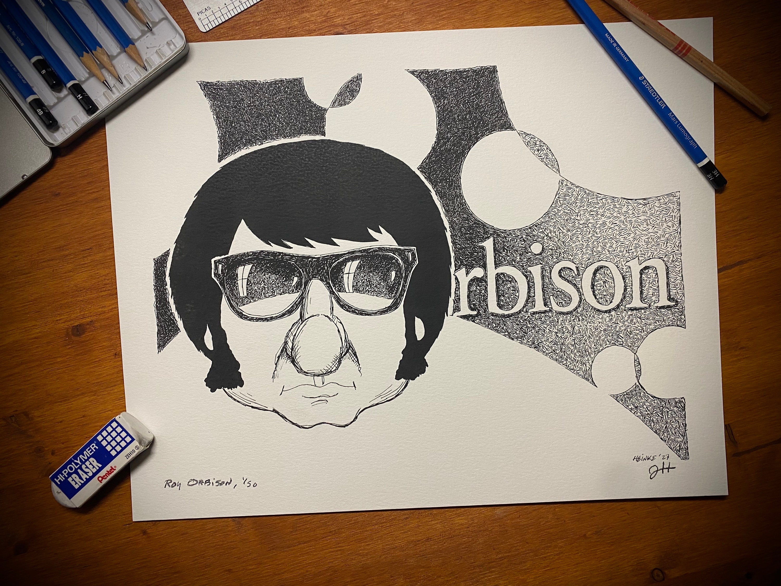 Roy Orbison Illustration, Limited Edition Print, Hand-signed and ...