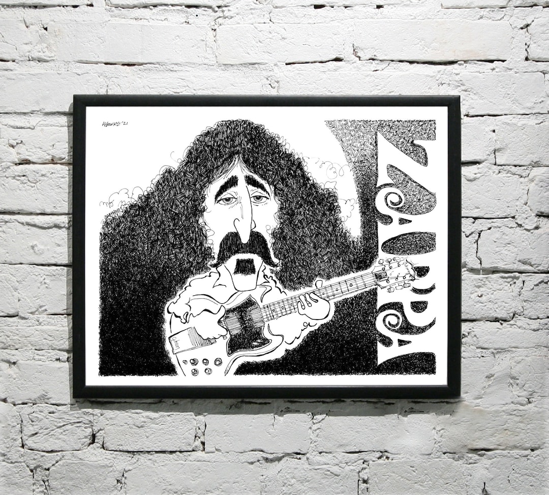 Frank Zappa Illustration, Limited Print on Archival Acid-free Paper ...
