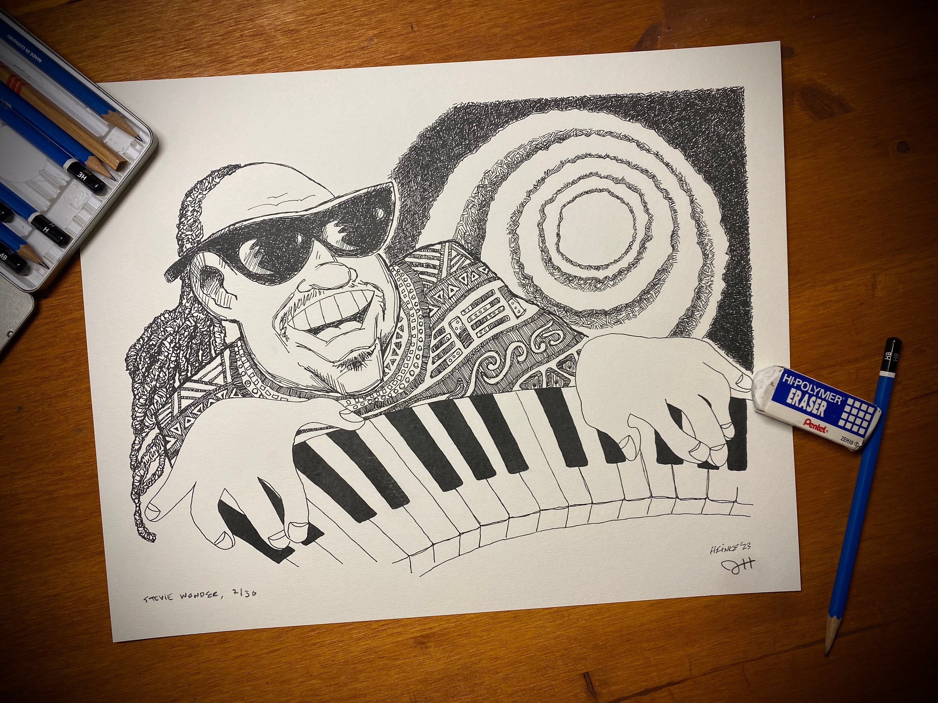 Stevie Wonder Illustration, Limited Print on Archival Acid-free Paper ...