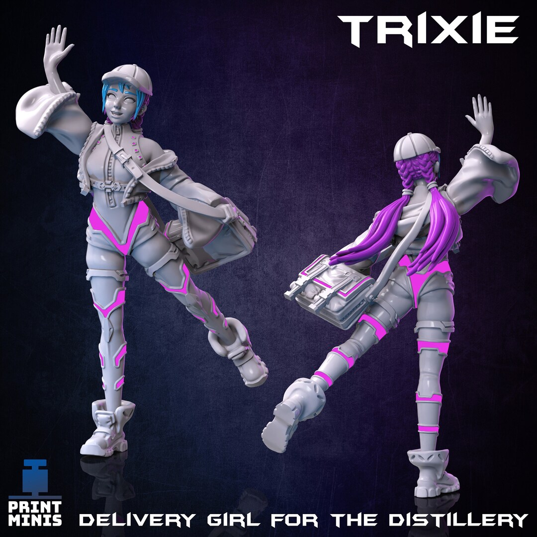 Trixie Delivery Girl, Print Minis the Distillery 3D Printed Gaming ...