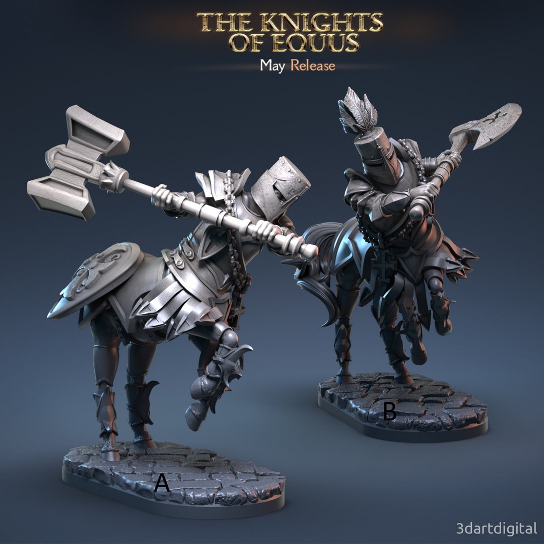 Heavy Centaur Knights, 3D Art Digital the Knights of Eqqus 3D Printed ...