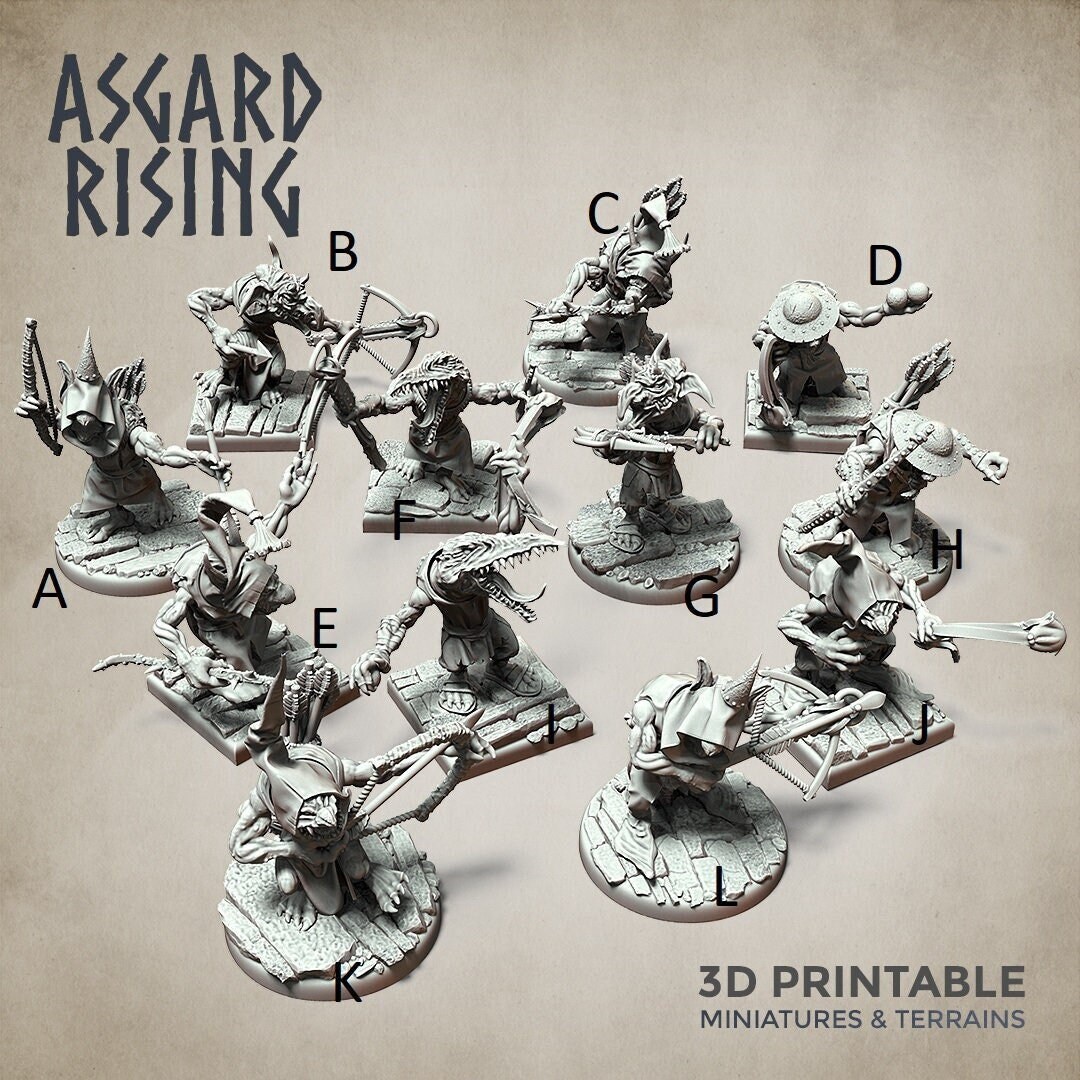 Goblin Minions Rangers modular, Asgard Rising 3D Printed Gaming ...