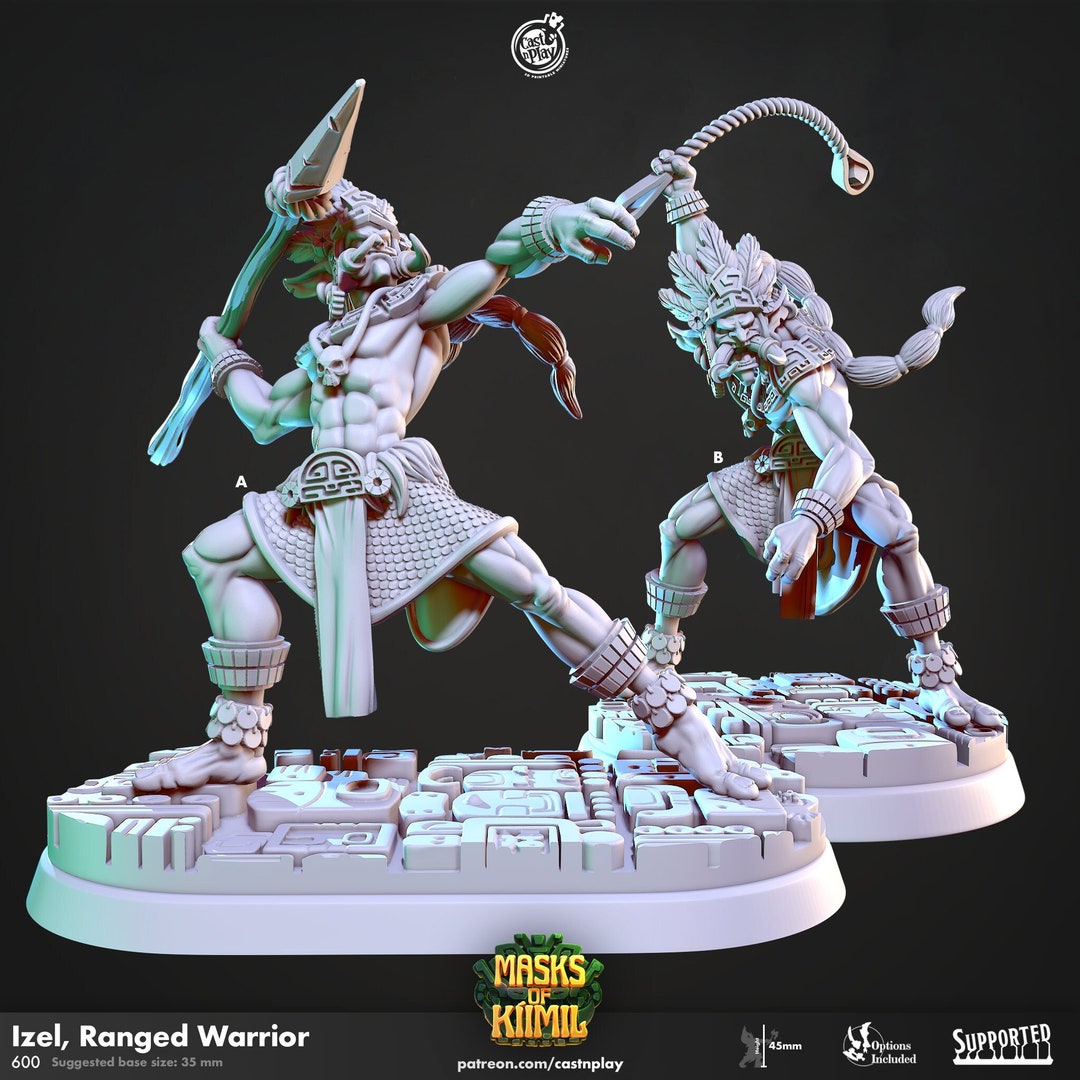 Izel Ranged Warrior, Cast N Play Masks of Kiimil 3D Printed Gaming ...
