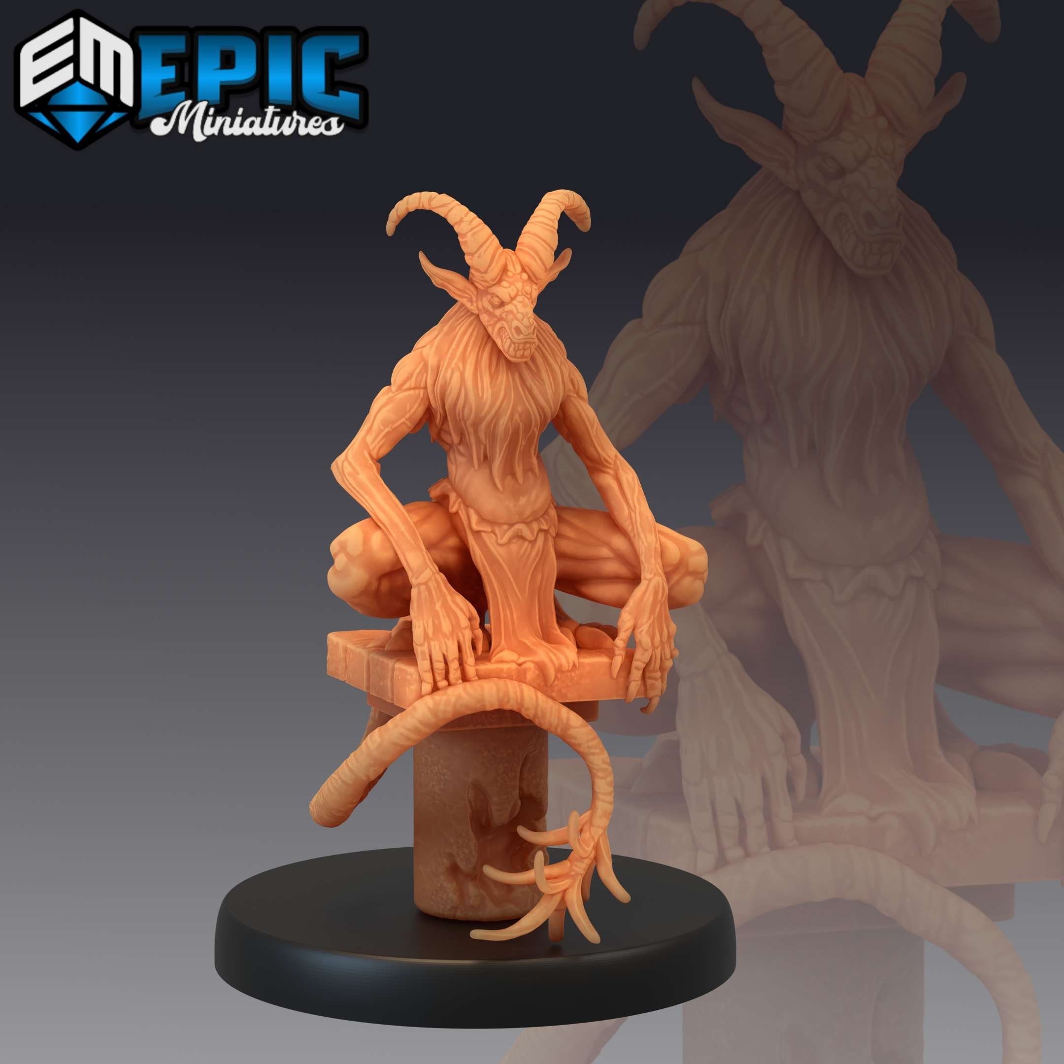 Goat Demon Epic Minis Hour of Demons 3D Printed Gaming - Etsy