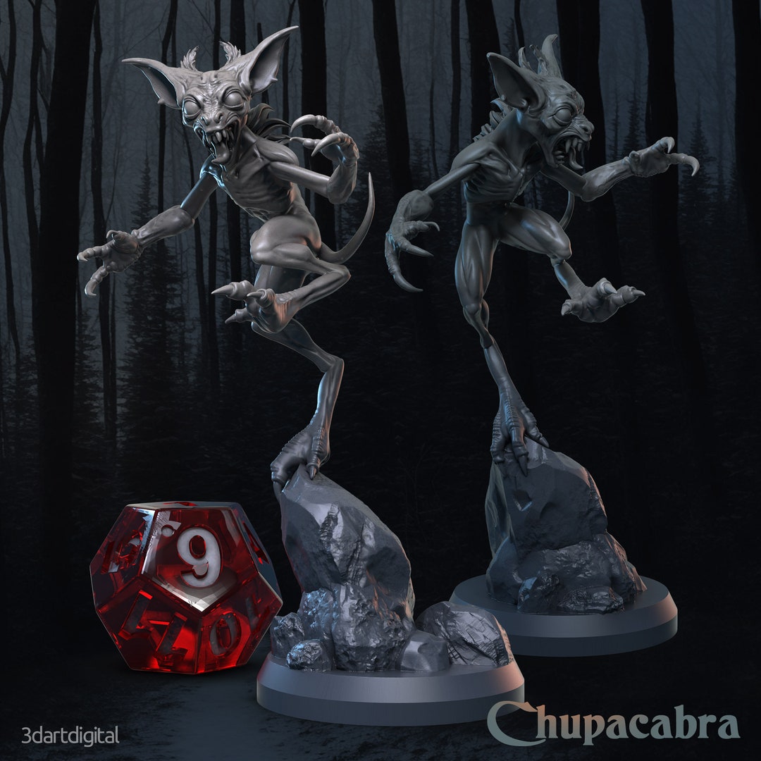 Chupacabra, 3D Art Digital American Mythos Unleashed 3D Printed Gaming Miniatures - Etsy