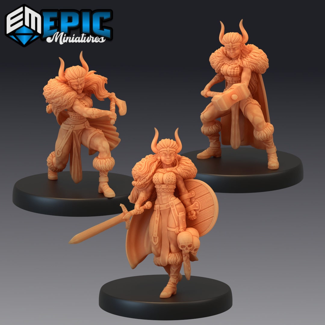 Dwarf Princess, Epic Minis Dwarven Mines 3D Printed Gaming Miniatures ...