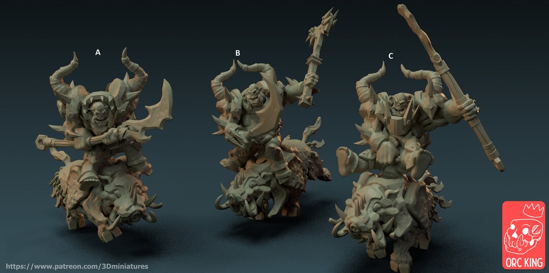 Boar Riders Mech Legs, Orc King 3D Printed Gaming Miniatures - Etsy
