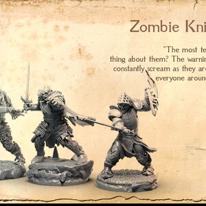 Zombie Knights modular, 3D Art Digital the Evernight 3D Printed Gaming ...