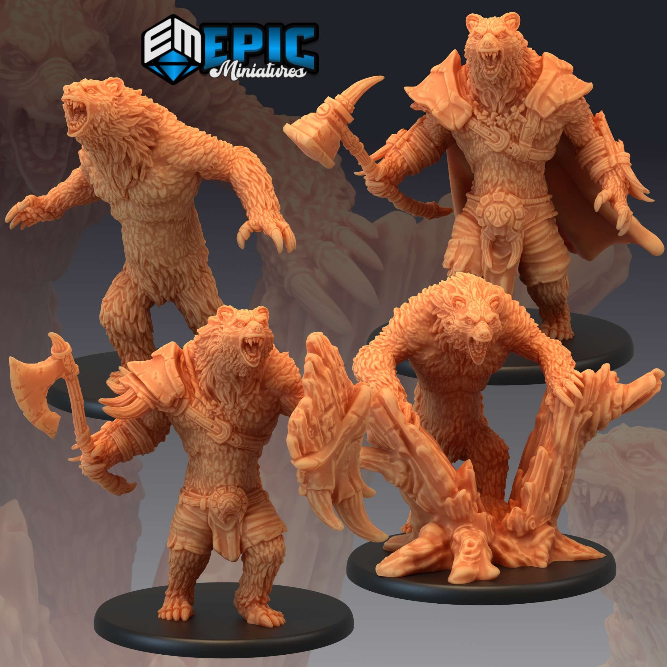 Werebears Epic Minis Monster Rampage 3D Printed Gaming - Etsy