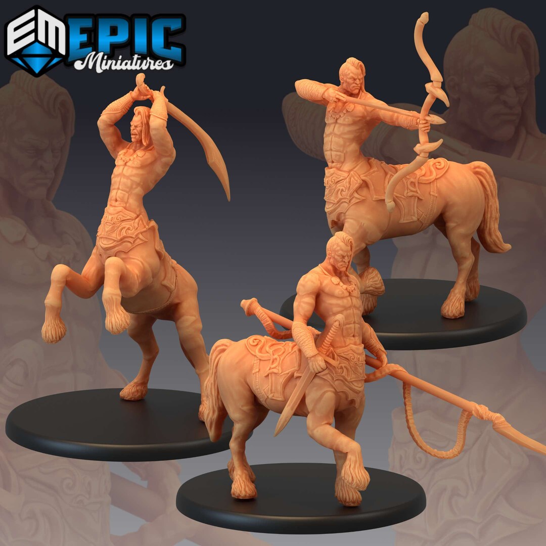 Centaurs, Epic Minis Monster Rampage 3D Printed Gaming Miniatures - Etsy