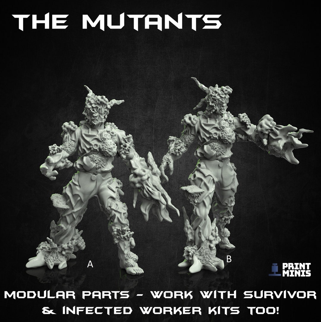 Mutants modular, Print Minis Outbreak in a Lab 3D Printed Gaming ...