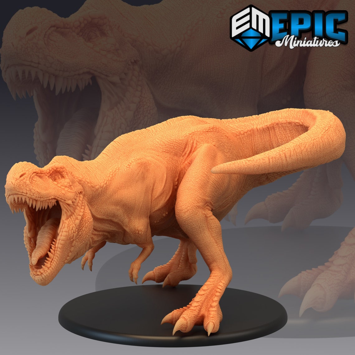 Huge T-rex & Armored T-rex Epic Minis Lost Paradise 3D - Etsy
