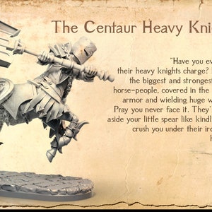 Heavy Centaur Knights, 3D Art Digital the Knights of Eqqus 3D Printed ...