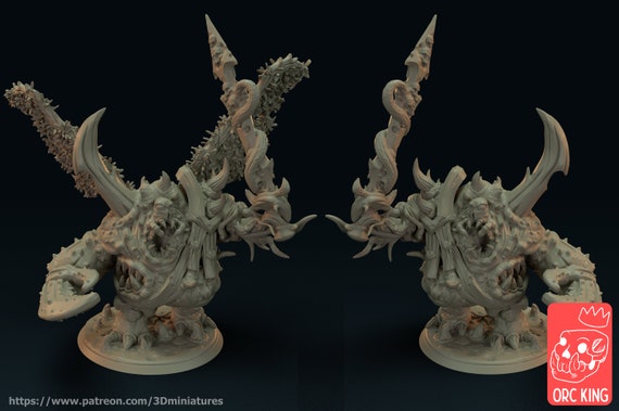 Rotten Demon Prince Nurgle Proxy Orc King 3D Printed - Etsy UK