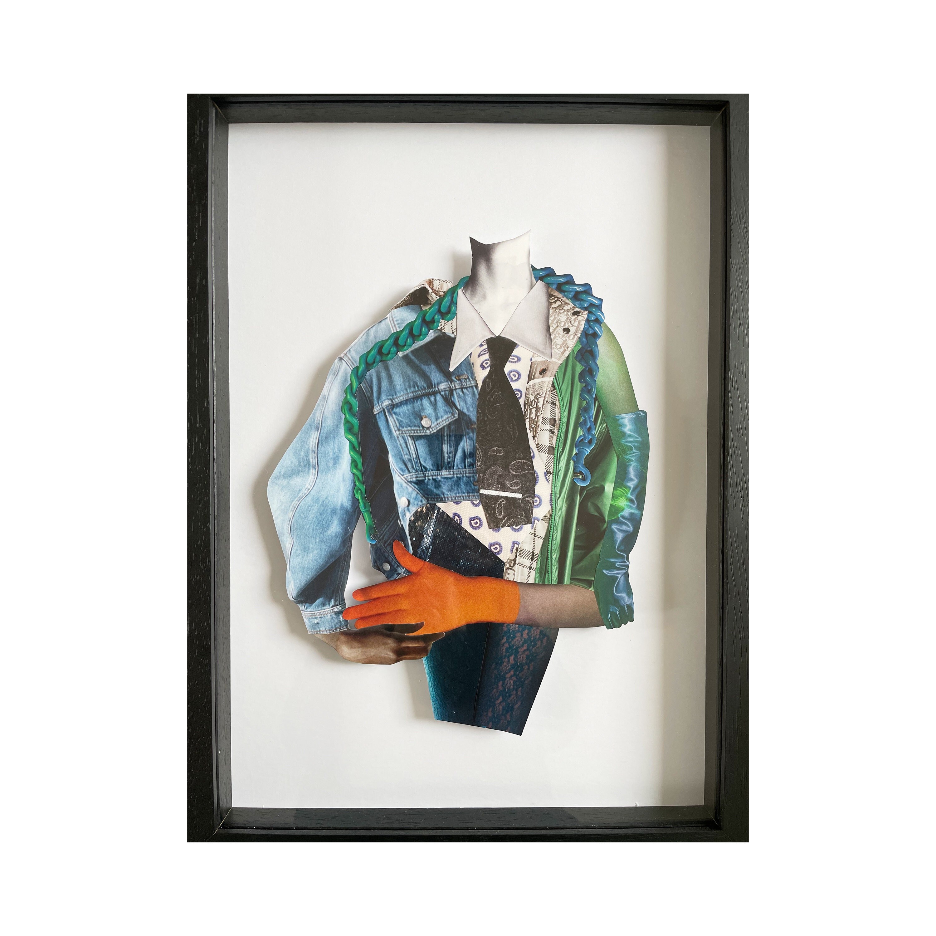 Mixed Media Collage Art With Frame Carry 2021 Original 3D Collage Art ...