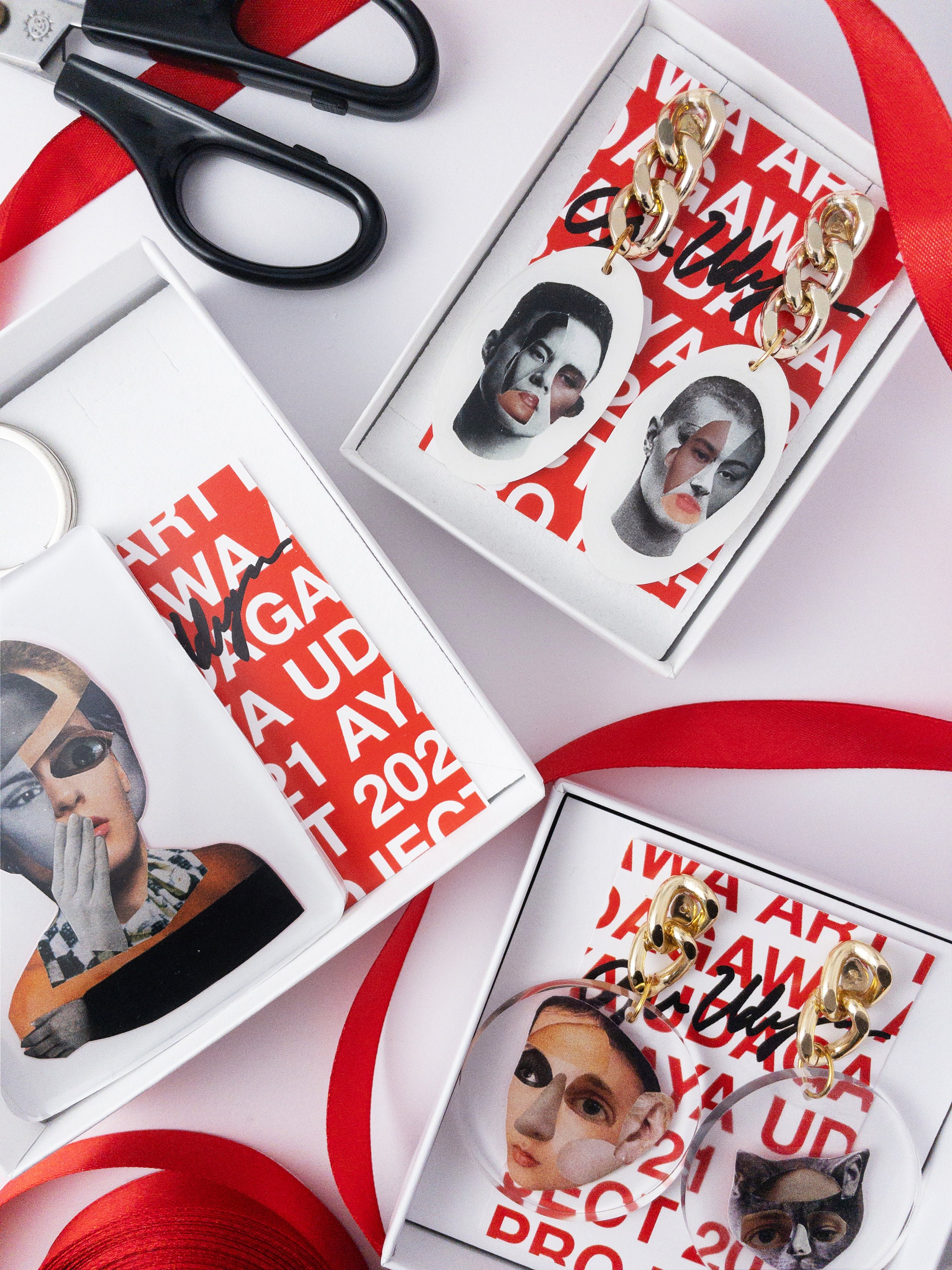 Original Collage Art Key Ring - Woman2 2021 - Unique Key Ring - Chunky ...