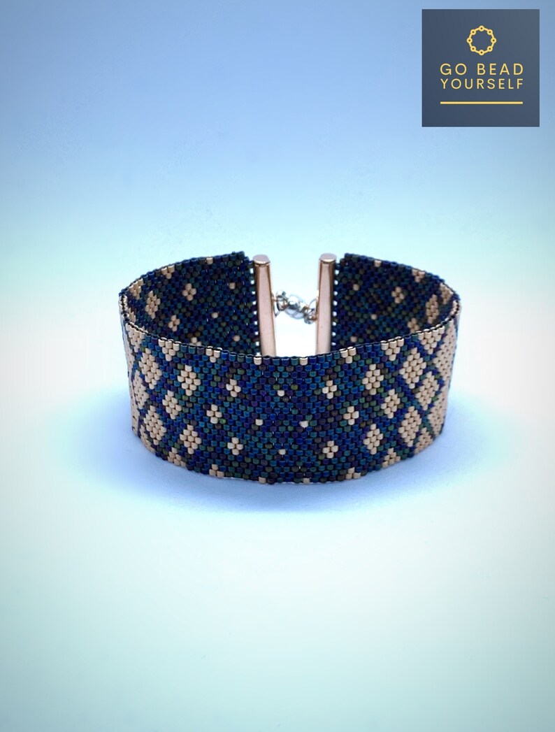 Dissolving Diamonds Odd Count Peyote Stitch Bracelet Pattern - Etsy