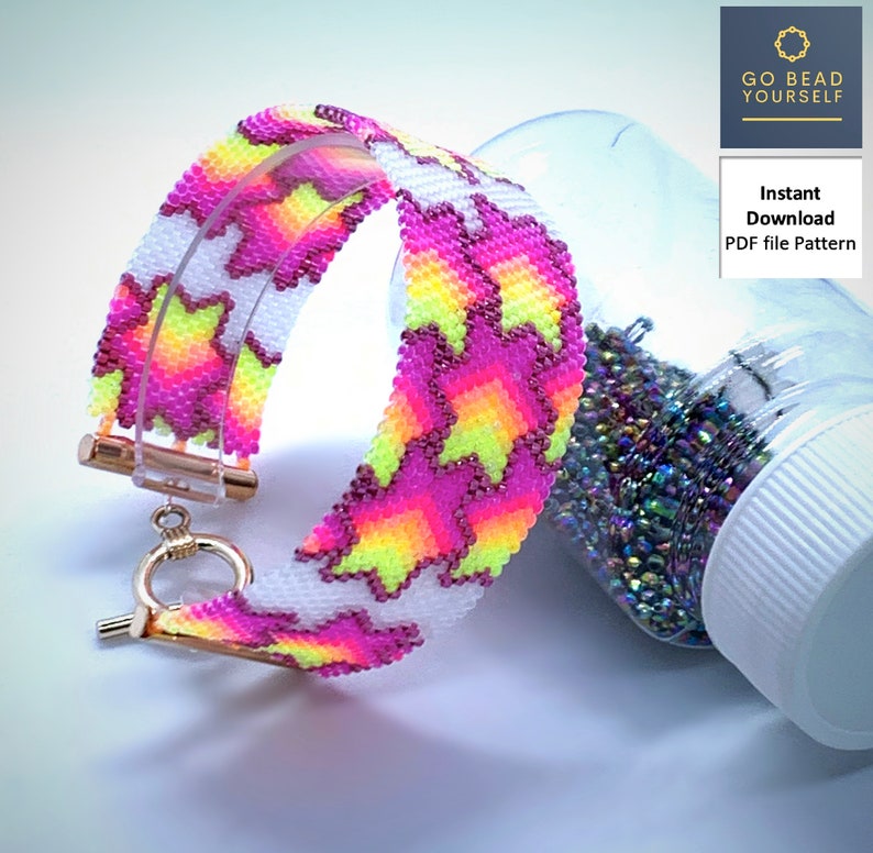 Pow Even Count Peyote Stitch Bracelet Pattern not a - Etsy