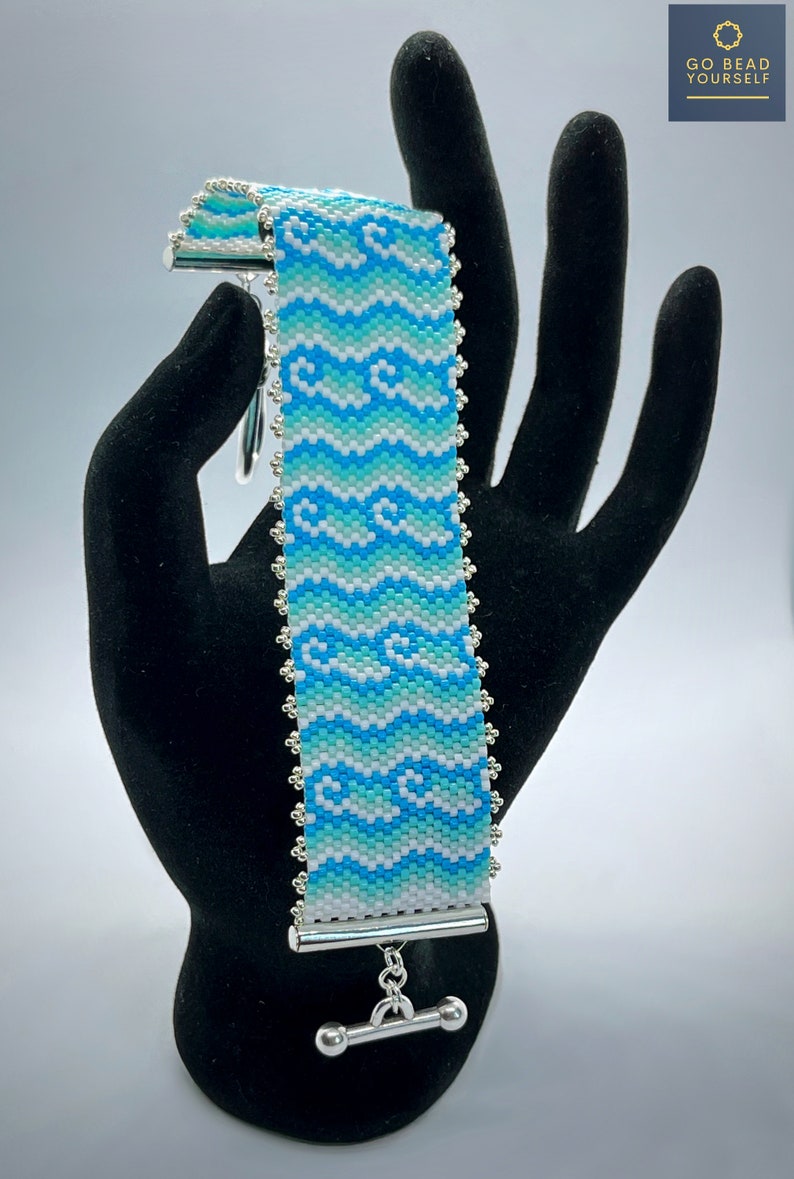Agitated Sea - Even Count Peyote Stitch Bracelet Pattern (not a ...
