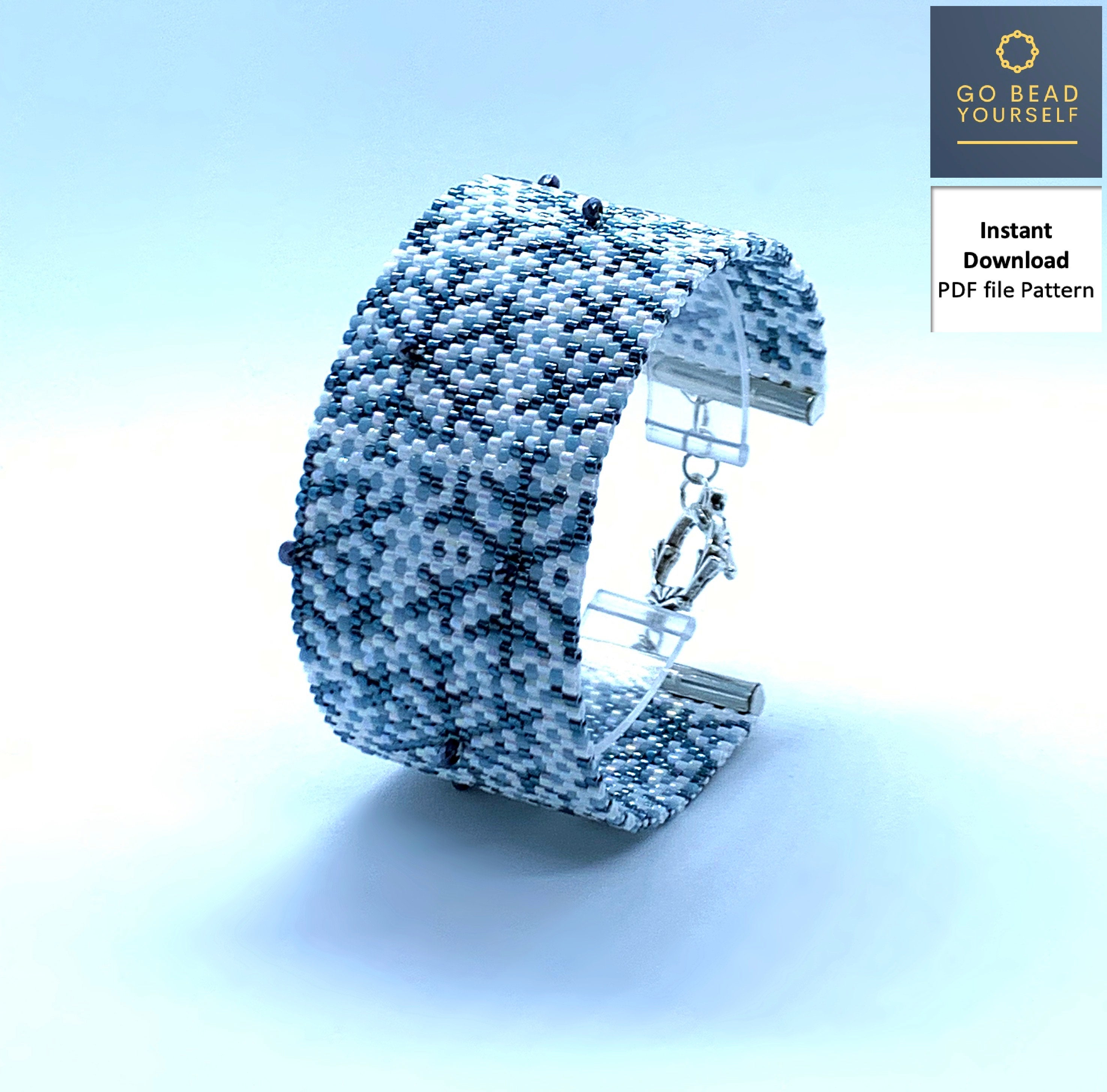 Frosty Even Count Peyote Stitch Bracelet Pattern not a - Etsy