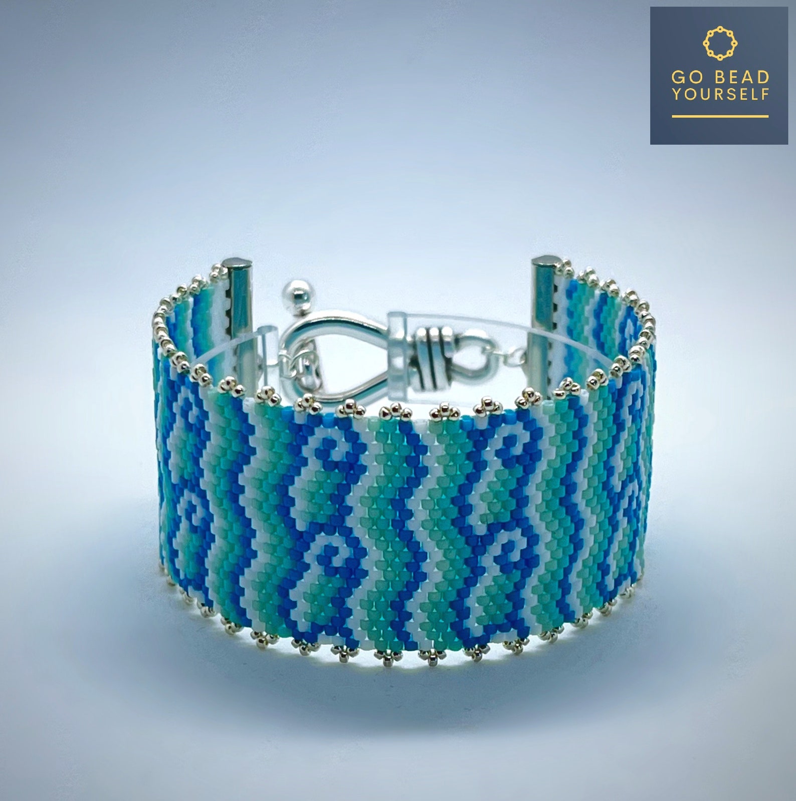 Agitated Sea - Even Count Peyote Stitch Bracelet Pattern (not a ...