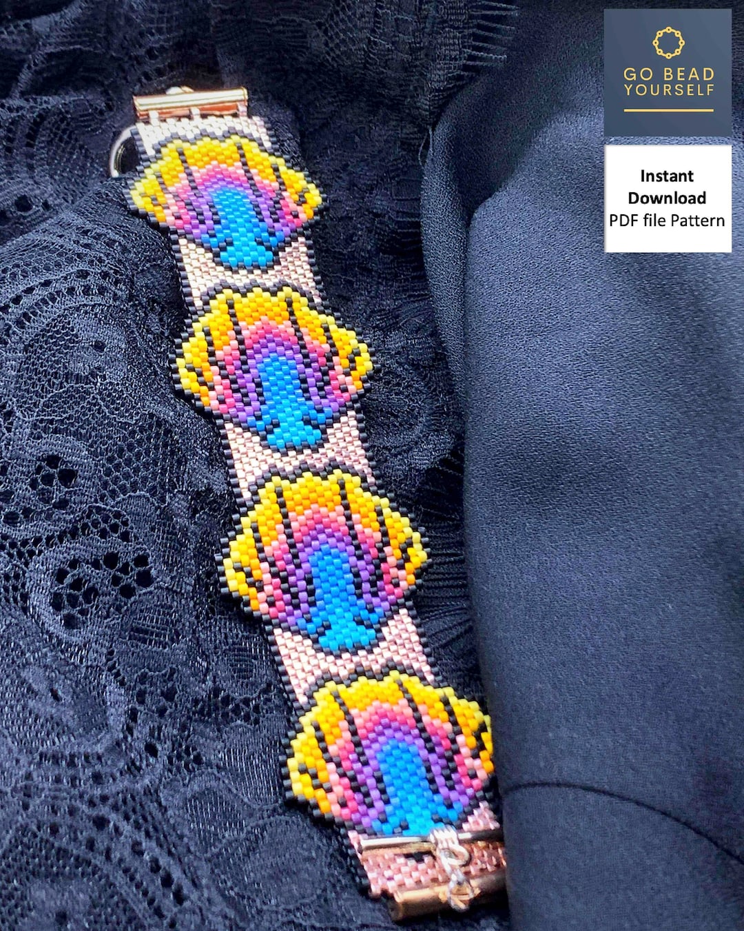 Shells - Odd Count Peyote & Braick Stitch Bracelet Pattern (not a ...