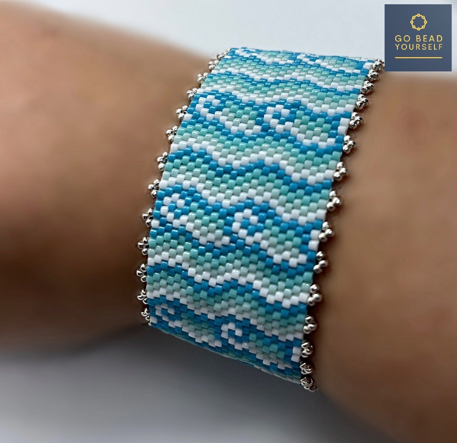 Agitated Sea - Even Count Peyote Stitch Bracelet Pattern (not a ...