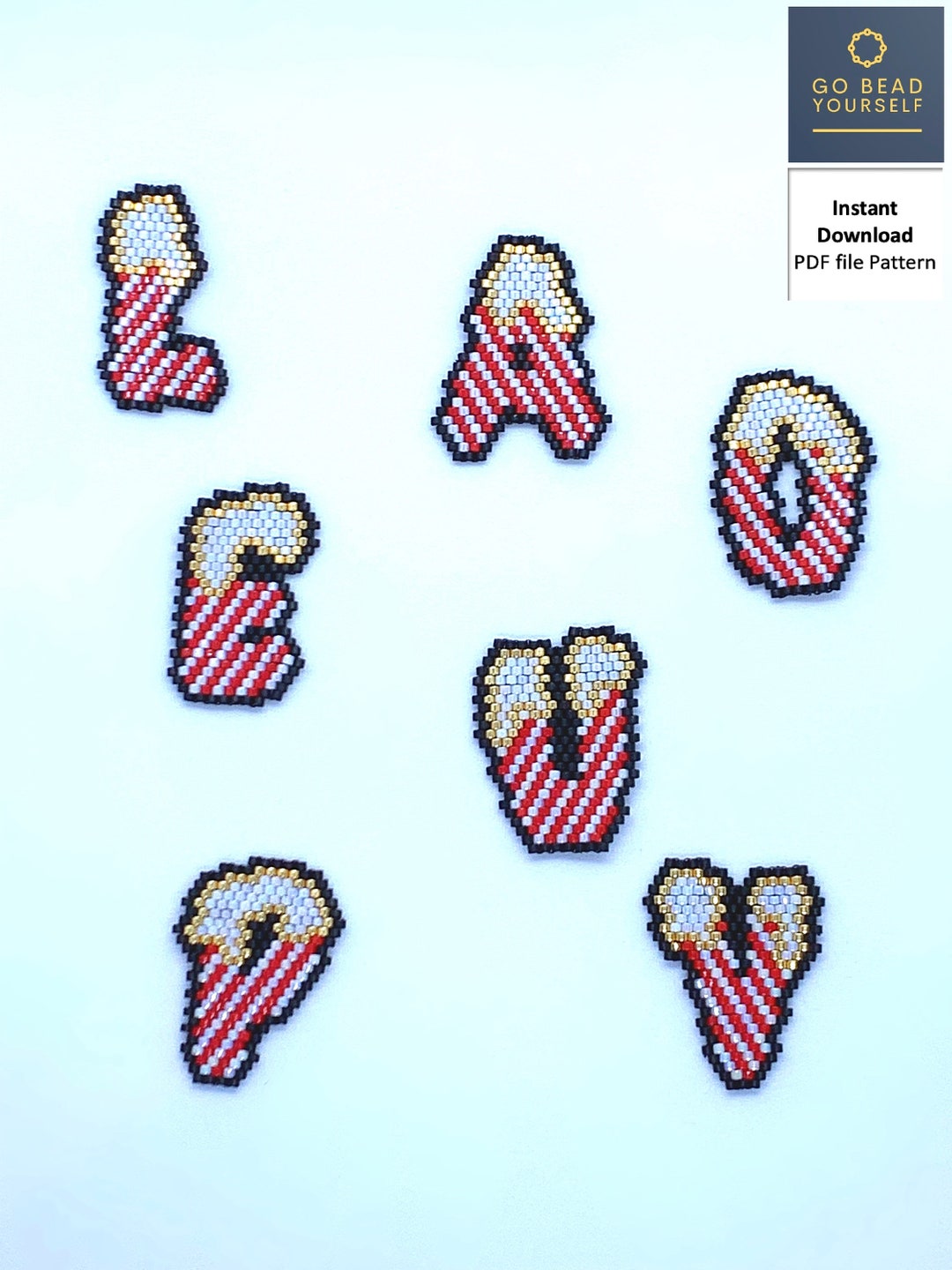Letter to Santa - 26 Letter Brick Stitch Patterns - Etsy