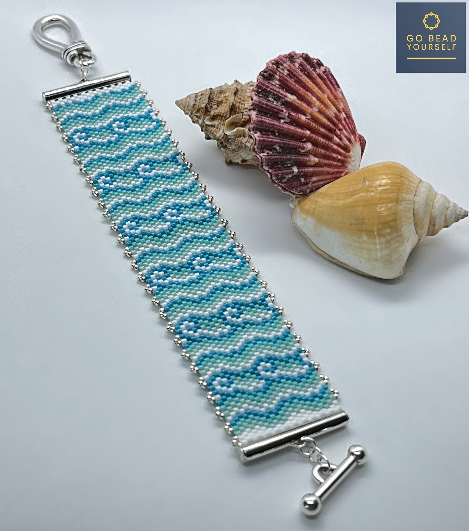 Agitated Sea - Even Count Peyote Stitch Bracelet Pattern (not a ...