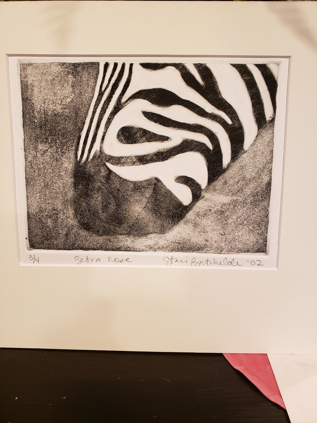 Zebra Nose Intaglio Print, Hand-drawn Animal Art - Etsy