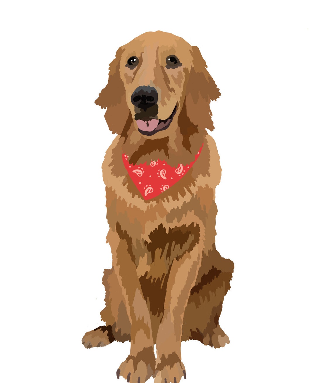 Pet Colorblock Portrait Print - Etsy