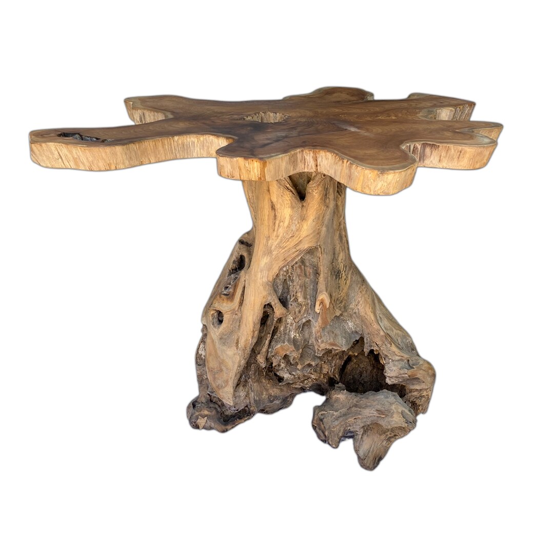 Teak Root Wood Table Side Table Unique Furniture Ca. 100 Cm Solid ...