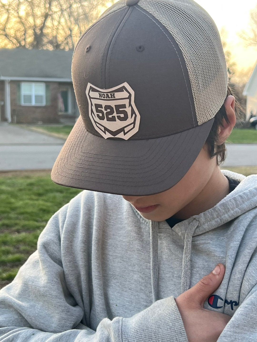 Custom Motocross Race Number Hat, Motocross Leather Hat, Trucker Hat ...