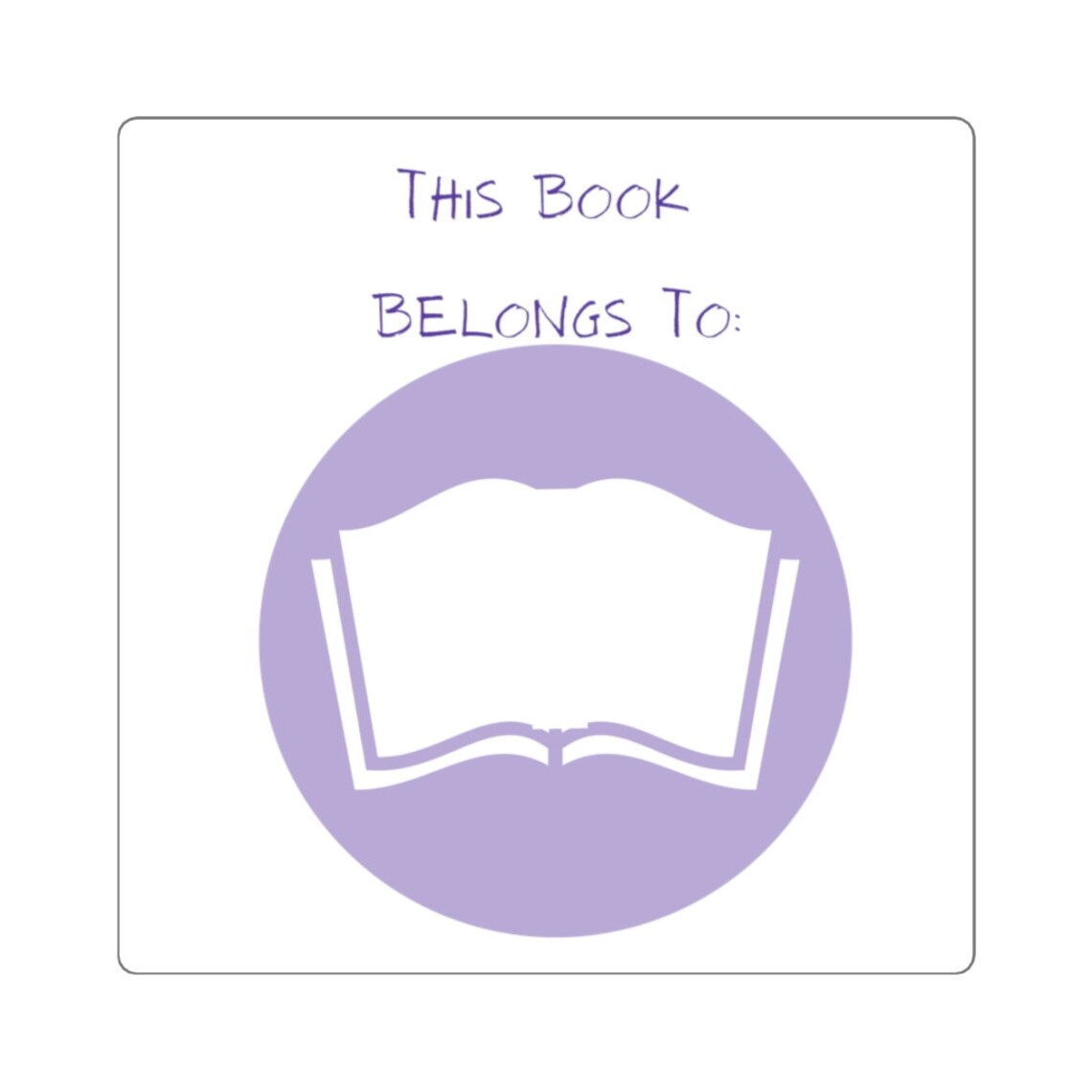 Dieses Buch gehört zu Buch Square Stickers | Etsy