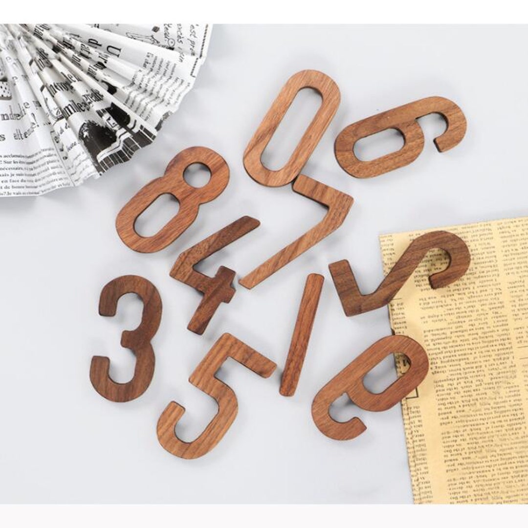 Black Walnut Wall Decorative Letters Numbers Combination DIY Wall ...