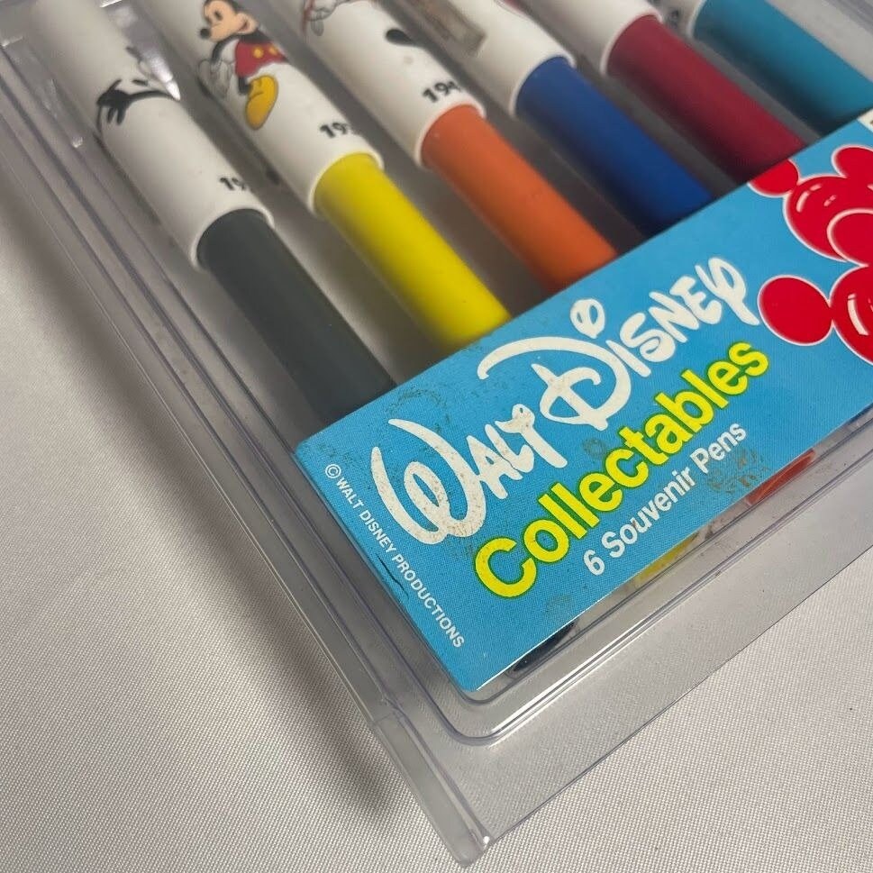 Walt Disney Mickey Mouse Dated Collectible Pen Set 6 Pack - Etsy