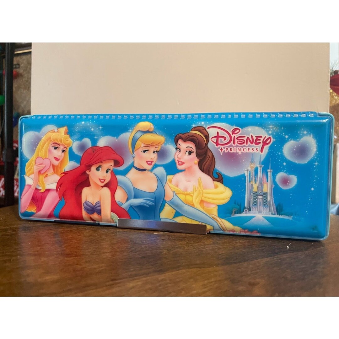 90s Vintage Walt Disney Princess Pencil Case // Multi-compartment and ...