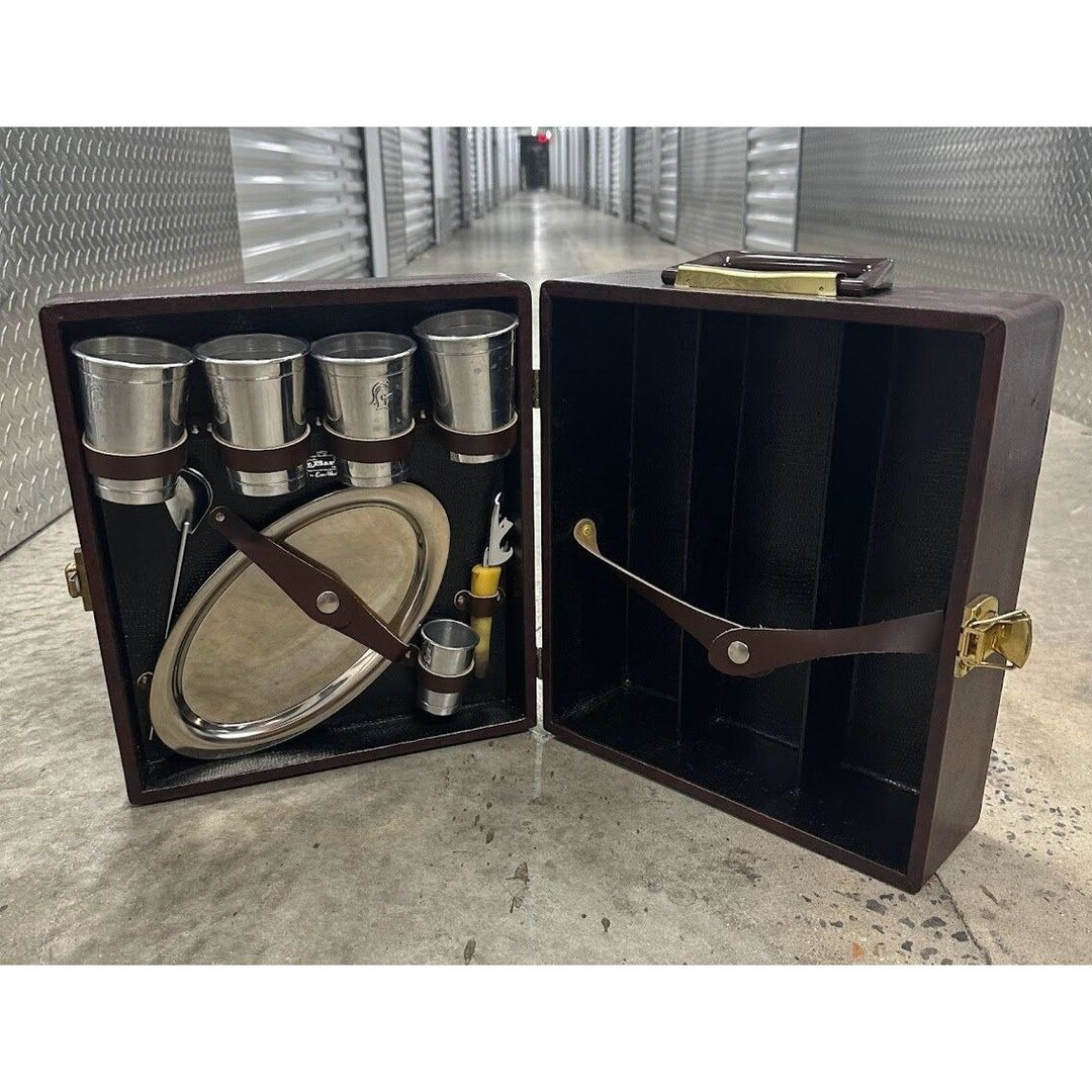 Vintage Travel Bar Suitcase by Ever Wear Midcentury Home - Etsy