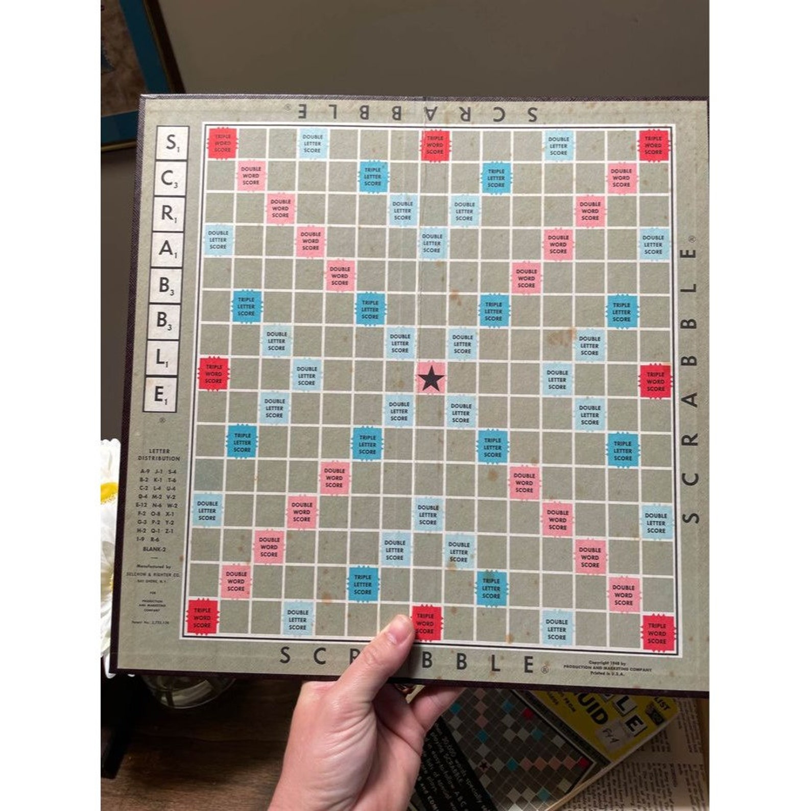 Vintage First Edition 1948 Scrabble Board Game-w/ extra word | Etsy