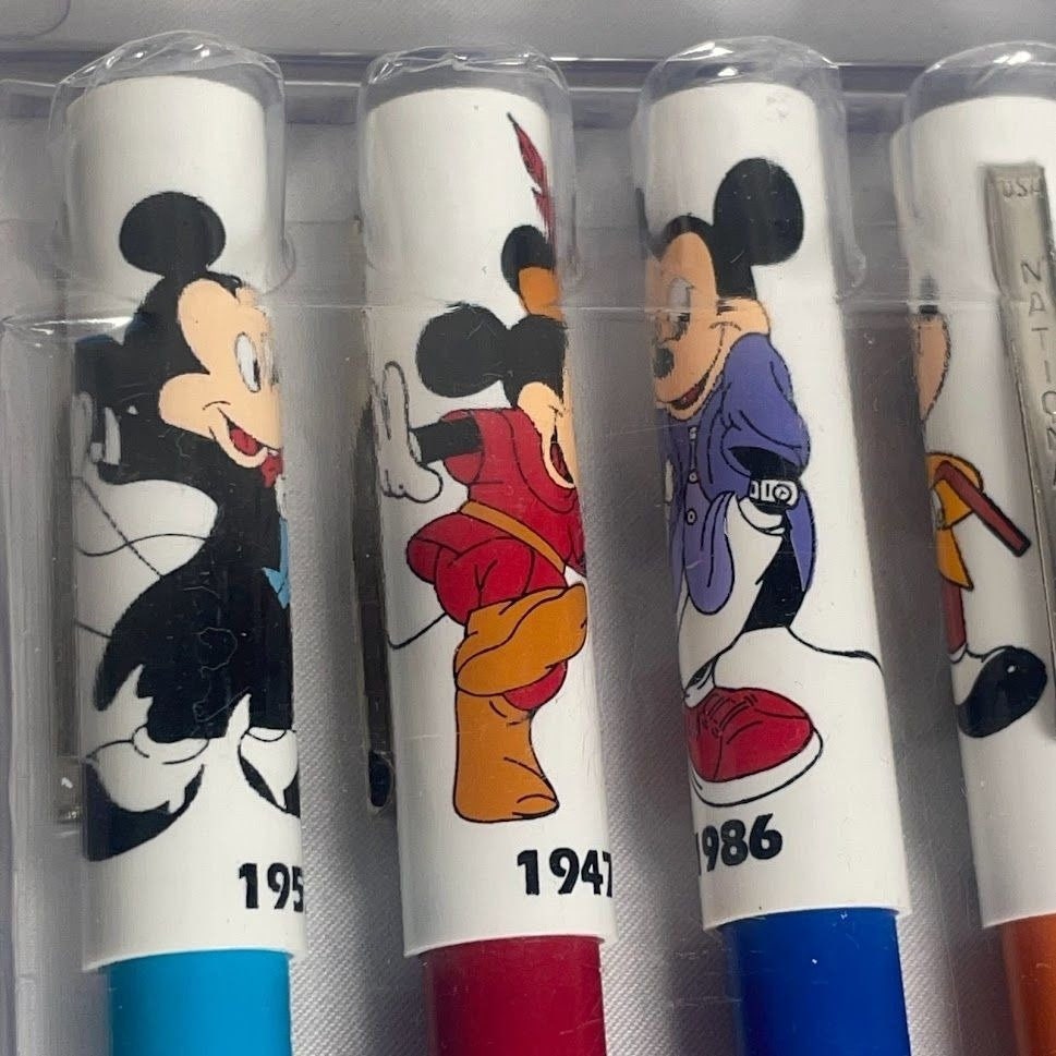 Walt Disney Mickey Mouse Dated Collectible Pen Set 6 Pack - Etsy