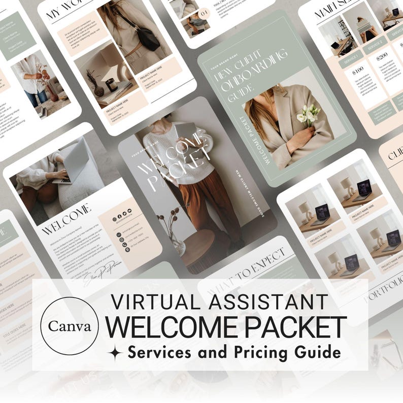 Virtual Assistant Proposal Canva Template. Freelancer Services and ...