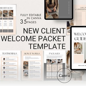 Virtual Assistant Welcome Packet Canva Template. New Client Onboarding ...