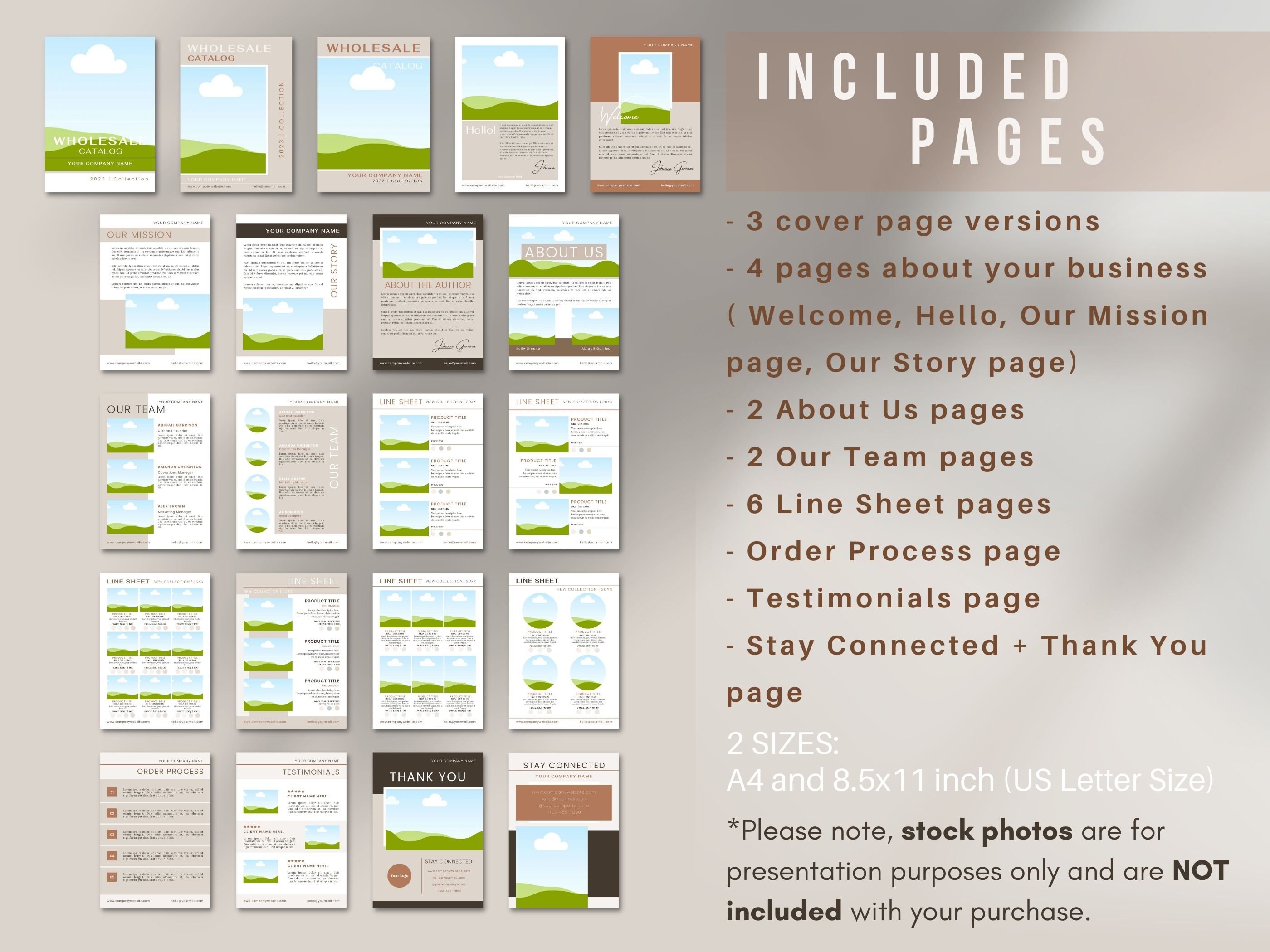 Line Sheet Template for Wholesale. Product Catalog Canva Template ...