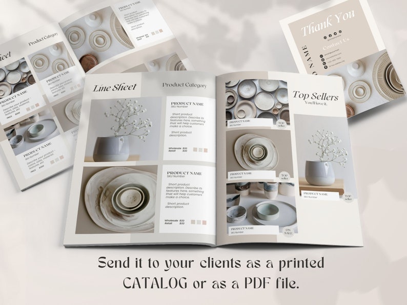 Line Sheet Canva Template. Product Catalog Template. Wholesale Line ...