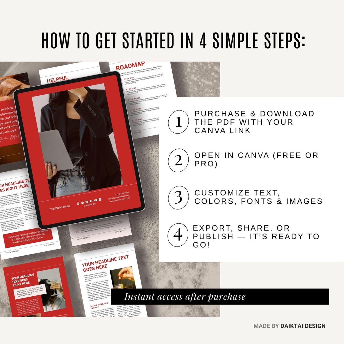 Canva Ebook Template — Lead Magnet, Freebie, Guide, Checklist Template ...