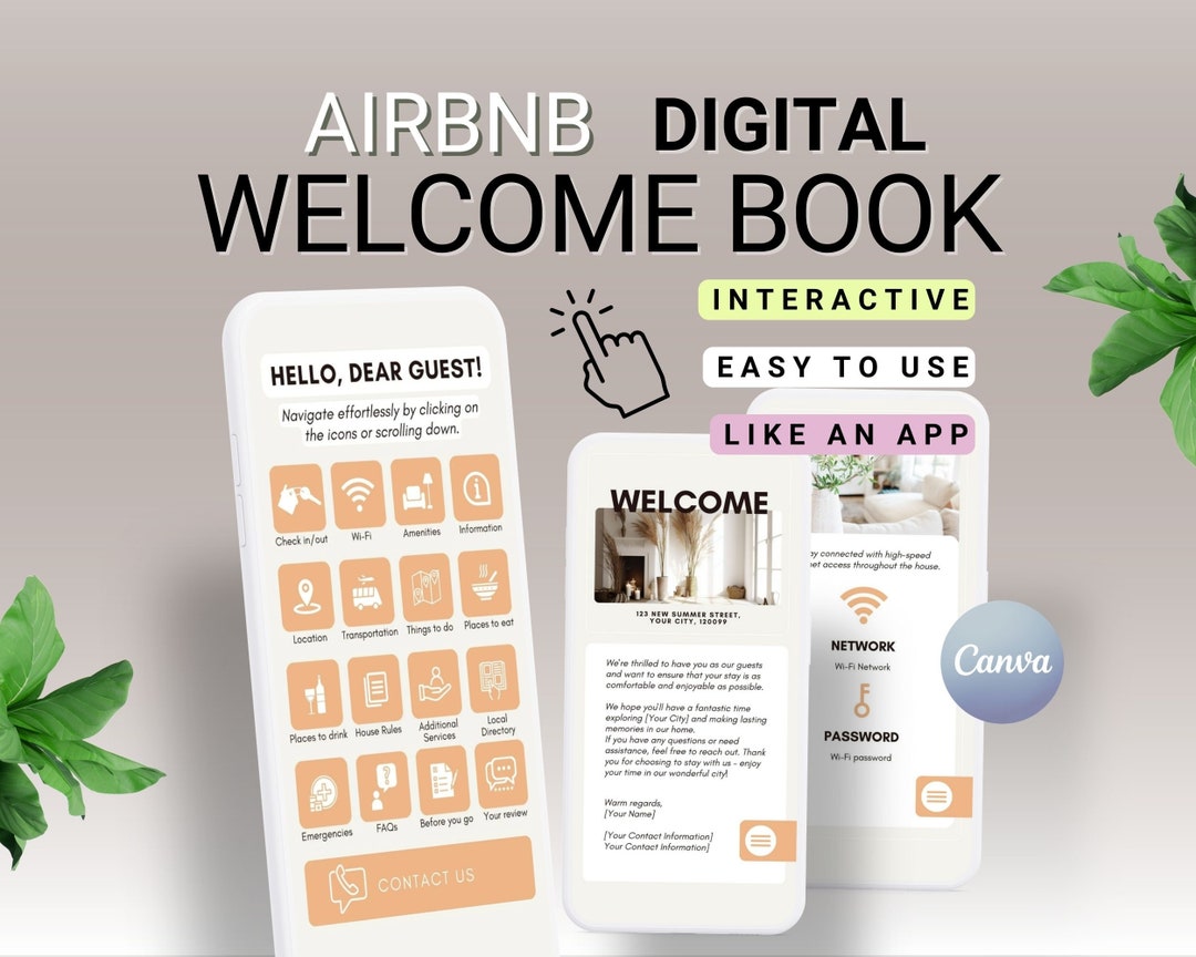 Editable Airbnb Welcome Book Template. Digital Guest Guide. Vrbo ...