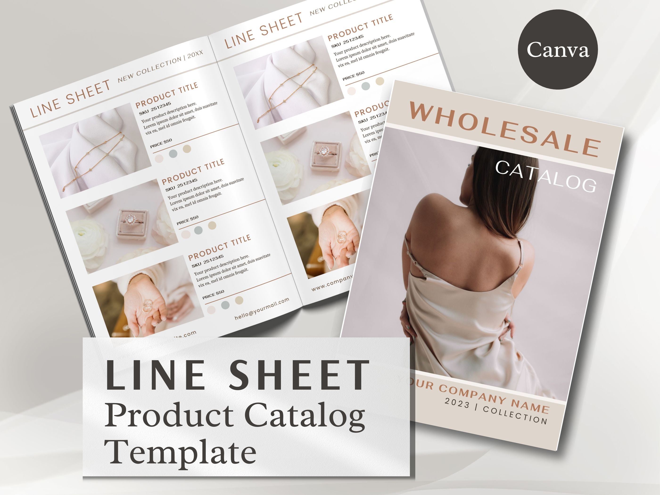 Line Sheet Template for Wholesale. Product Catalog Template - Etsy