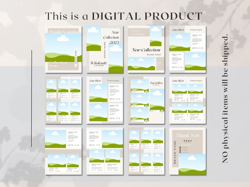 Line Sheet Canva Template. Product Catalog Template. Wholesale Line ...